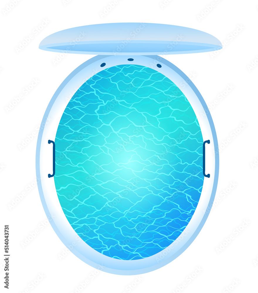 Top view vector illustration of floatation tank Stock Vector | Adobe Stock