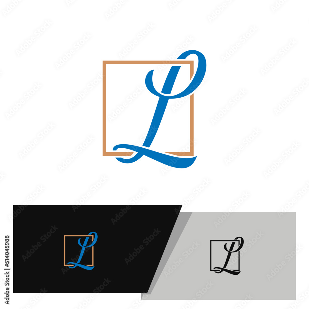classic and elegant letter L logo with the parts tied to the frame ...