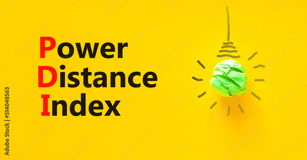 PDI power distance index symbol. Concept words PDI power distance index ...