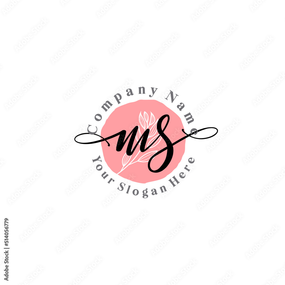 MS signature logo template vector Stock Vector | Adobe Stock