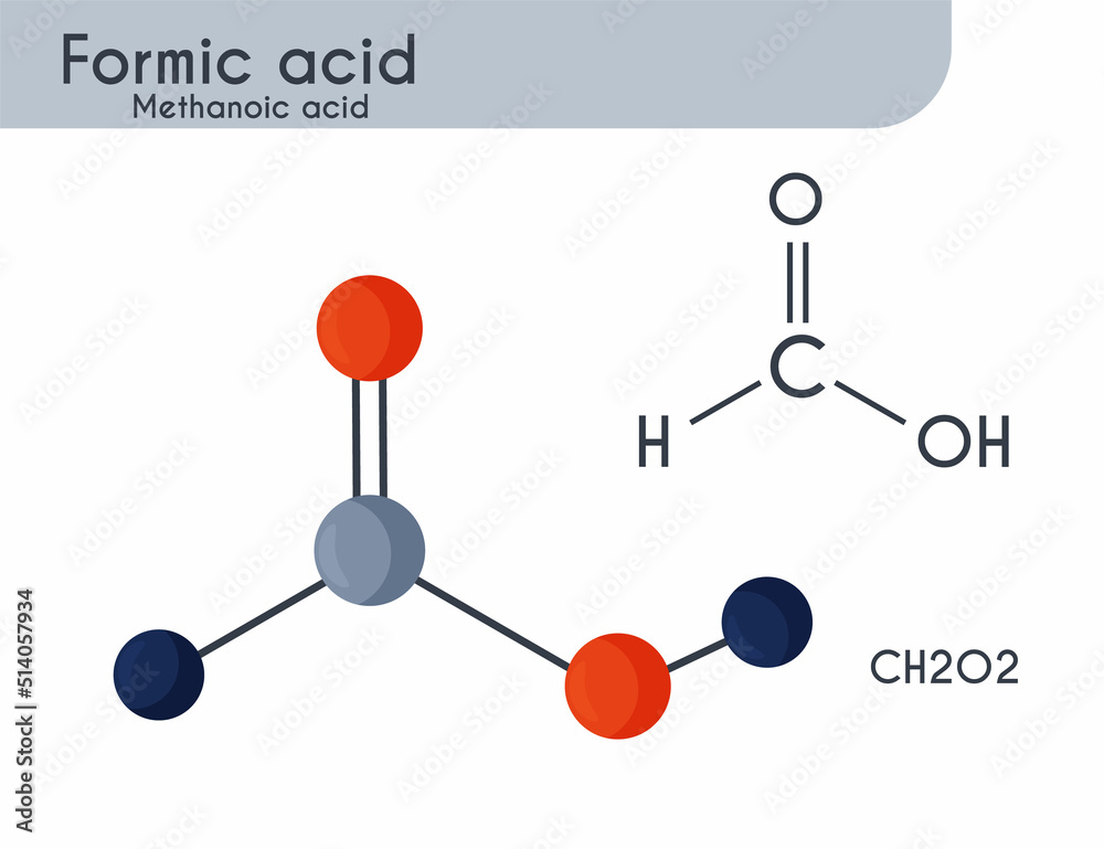 Formic Acid. Molecule Structure. Carbonous acid. Formylic acid ...