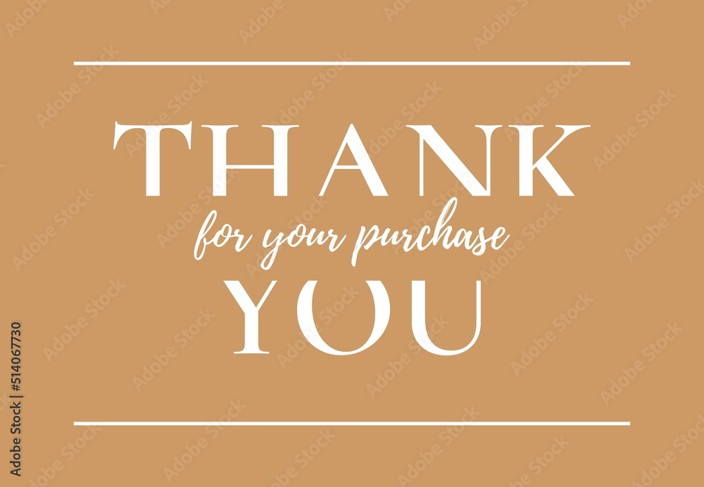 Thank you for your purchase handwritten inscription. hand drawn ...