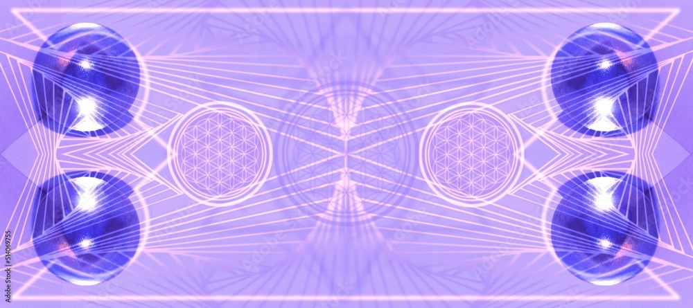 Violet purple sacred geometry.Flower of life abstract esoteric striped ...