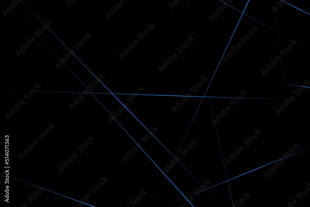 Abstract black with blue lines, triangles background modern design ...