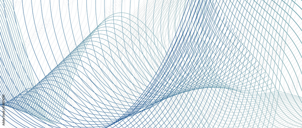 Dark blue, gray industrial pattern. Wavy net design. Radio, sound wave ...