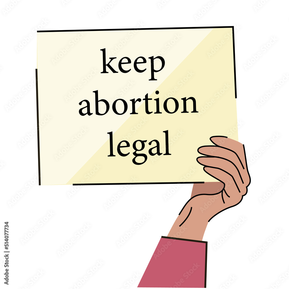 Keep abortion legal. Human hands different ethnicities raising and ...