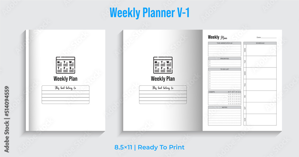 Editable Weekly Planner, 2023 Calendar Agenda Planner 2023 | Weekly ...