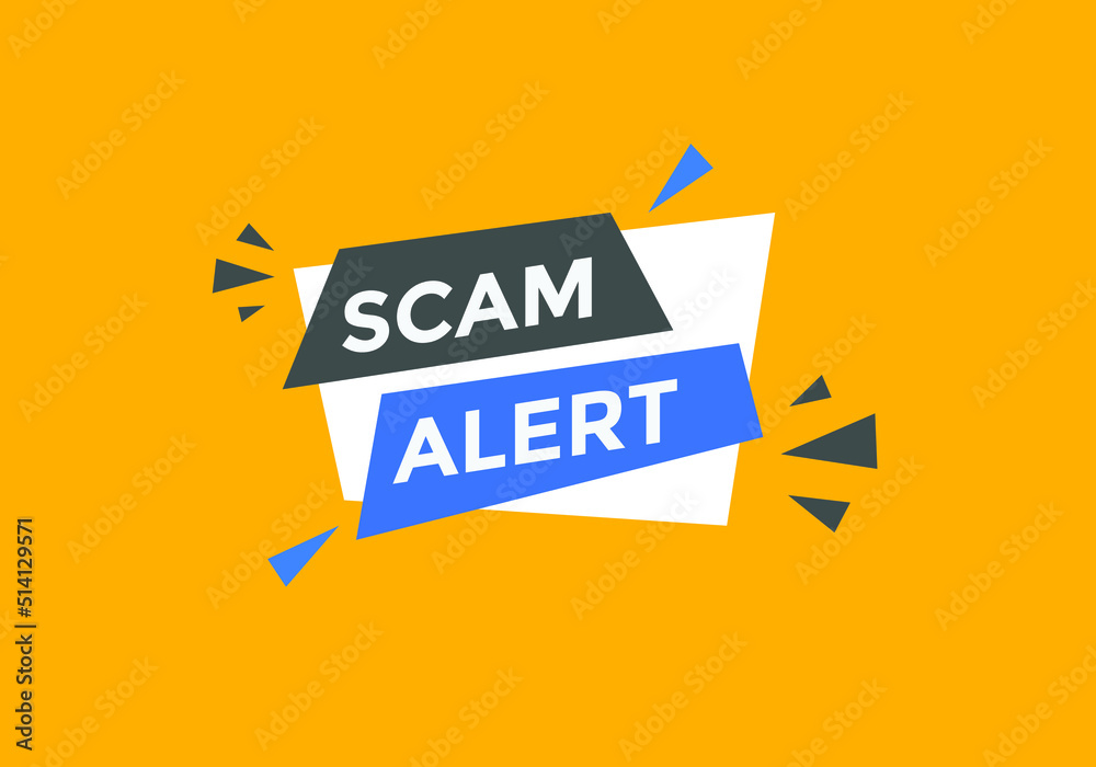 Scam alert social media banner template. Web banner Scam alert Stock ...