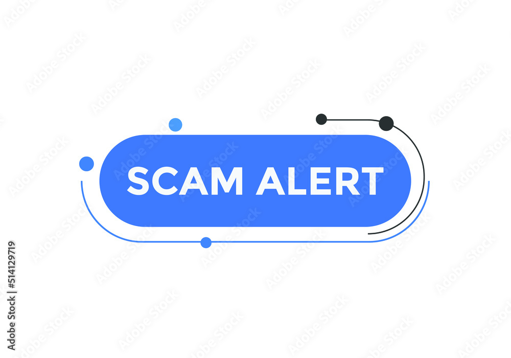 Scam alert social media banner template. Web banner Scam alert Stock ...