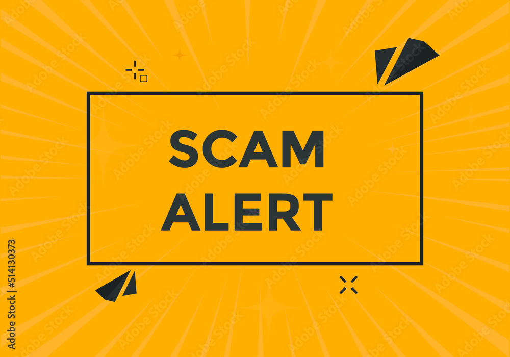 Scam alert text label sticker. Scam Alert Warning Sign Stock Vector ...