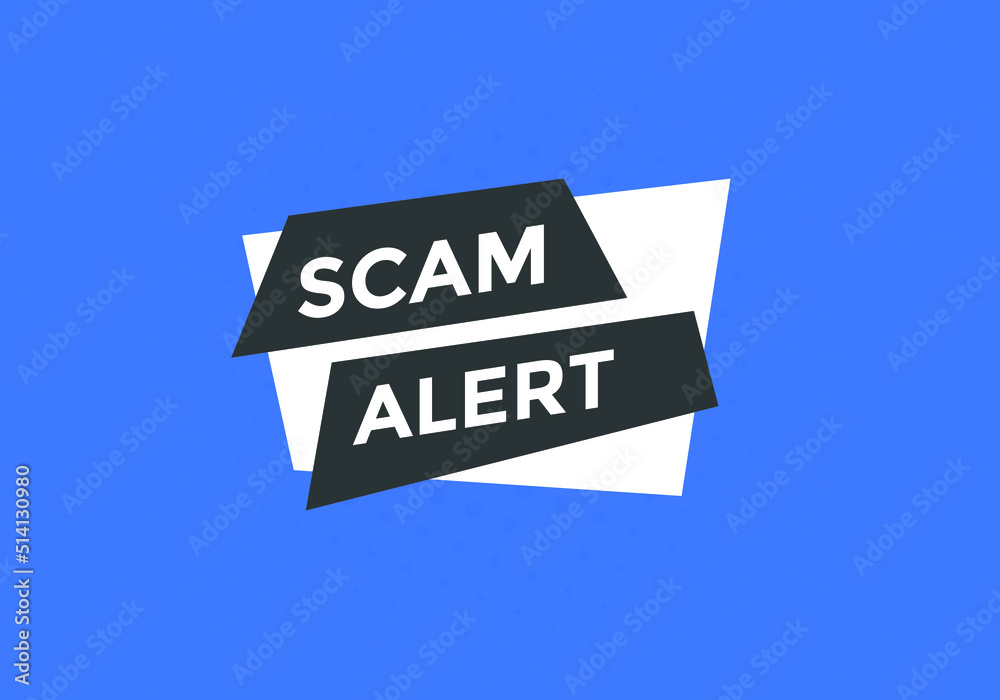 Scam alert text label sticker. Scam Alert Warning Sign Stock Vector ...