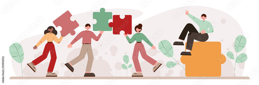 Cooperation teamwork concept. Collaboration and teamwork. Office Stock ...