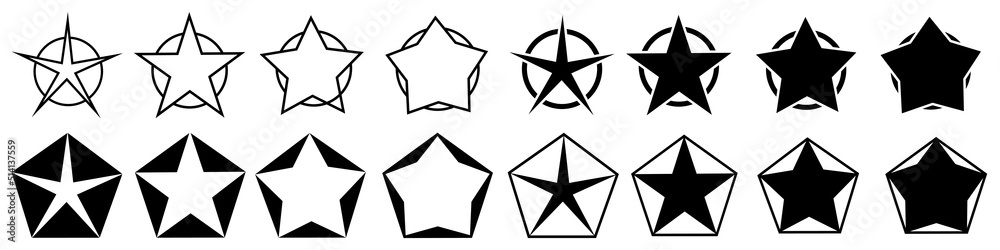 Star icon vector set. Sparkles illustration sign collection. shining ...