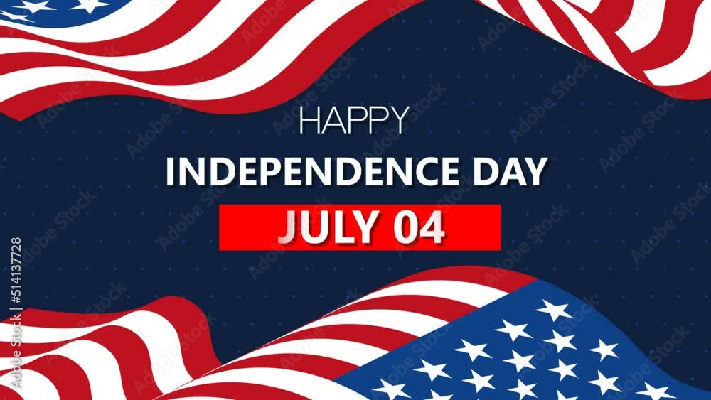 Happy July 4th Independence day celebration, USA Flag of United States ...