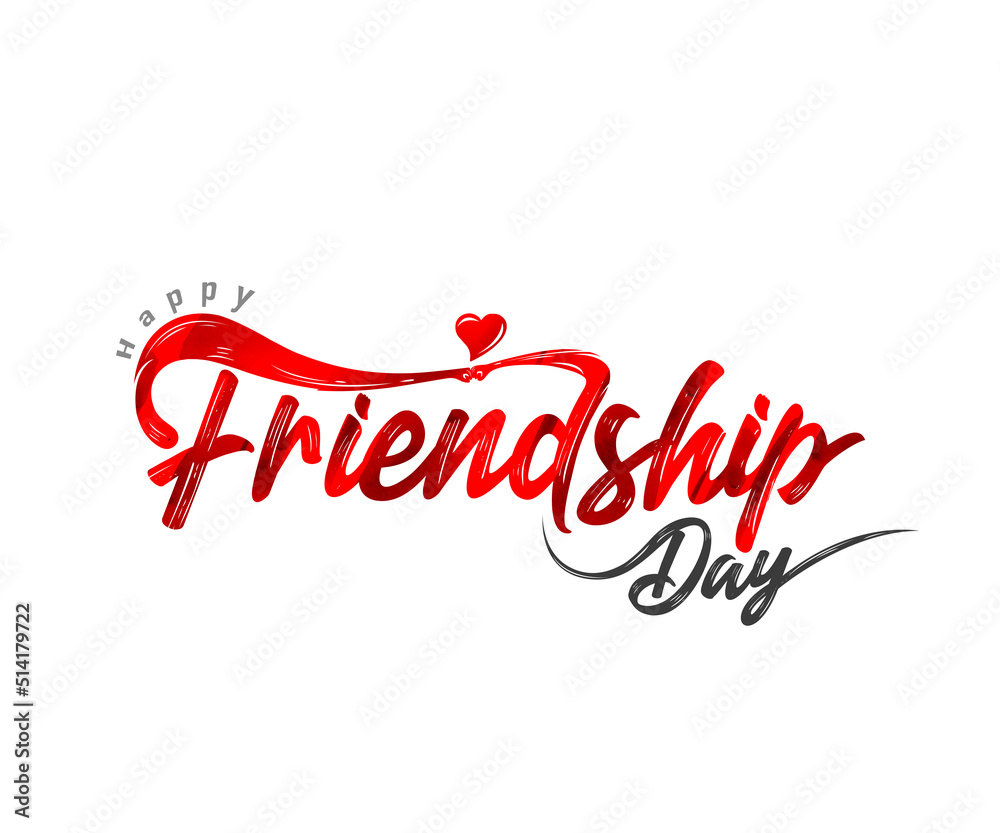 Happy Friendship Day Typography. International Friendship Day ...