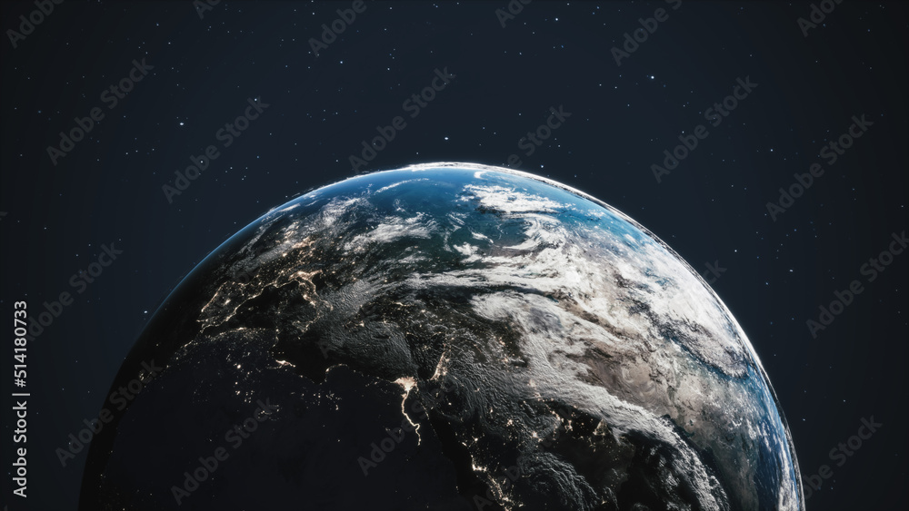 Beautiful earth planet animation. Planet earth in space. Planet Earth ...