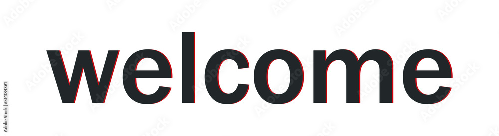 Welcome word. lettering design. Vector calligraphic inscription ...
