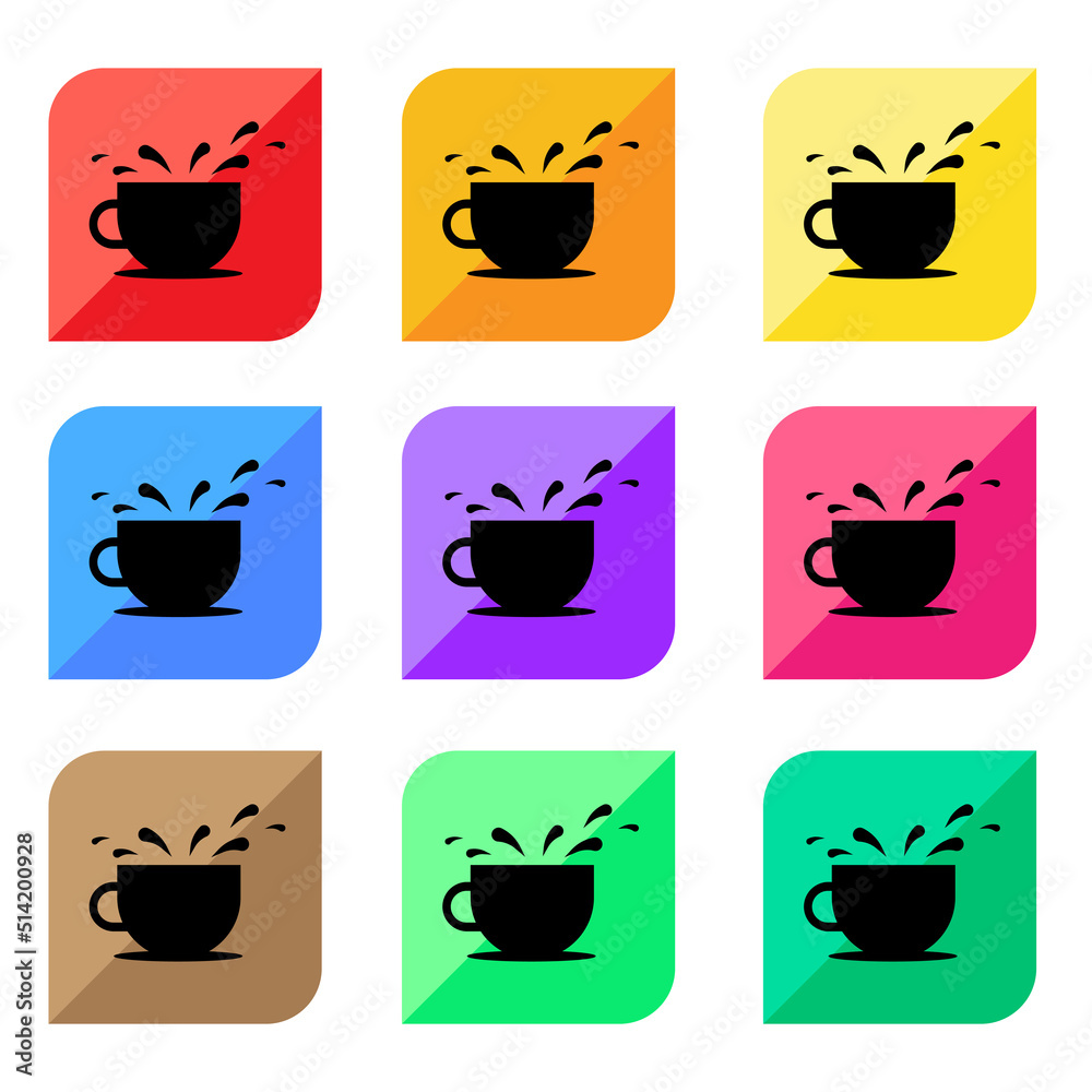 Espresso Coffee Cup With Splash Graphic Design For Your Coffee Spot