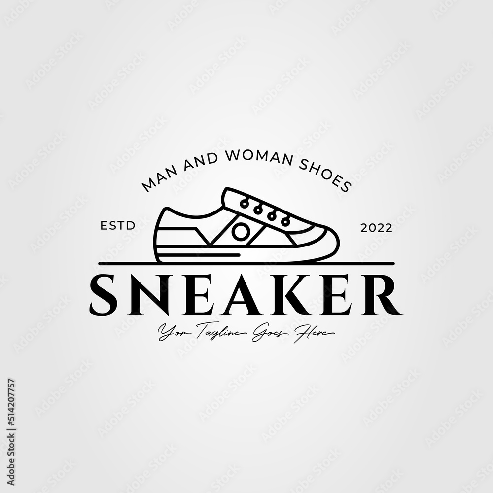 casual sneaker or slip on shoe logo vector illustration design Stock ...