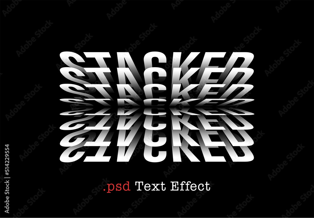 Stacked Text Effect Stock Template | Adobe Stock