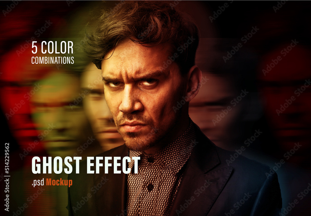 Ghost Photo Effect Stock Template | Adobe Stock