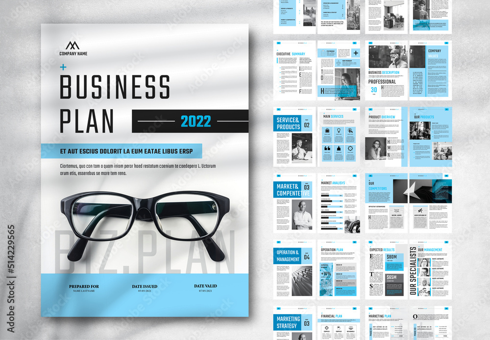 Business Plan Layout Stock Template | Adobe Stock
