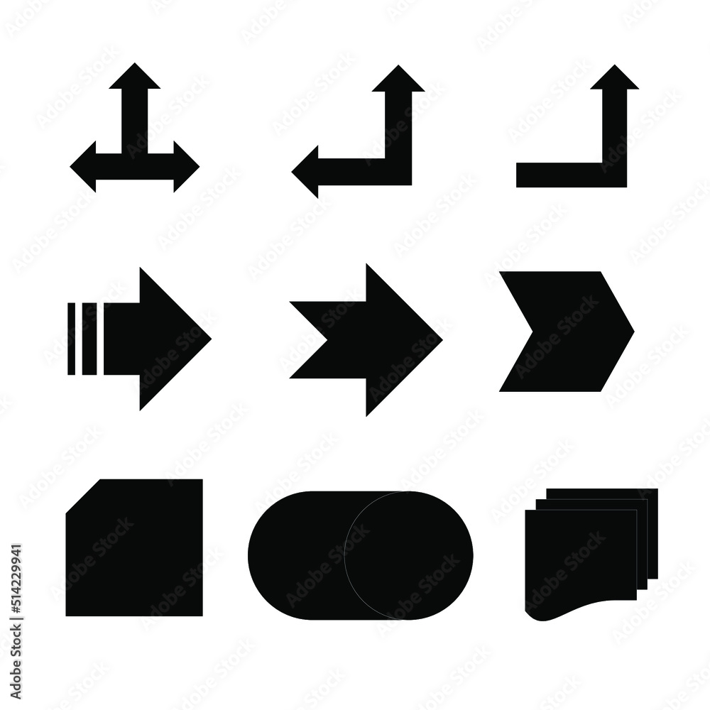 A set of symbols and signs. Banners, clouds of text, heart ...