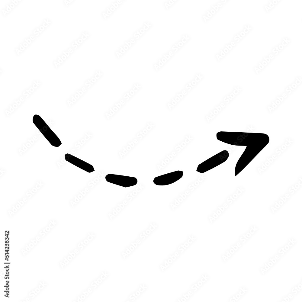hand drawn dotted arrow Stock Vector | Adobe Stock