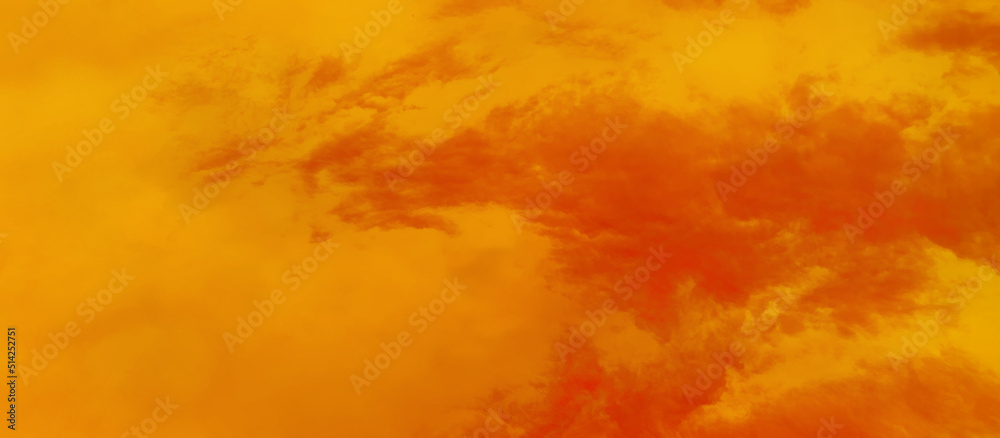 Abstract orange background with clouds, A red and orange burning ...