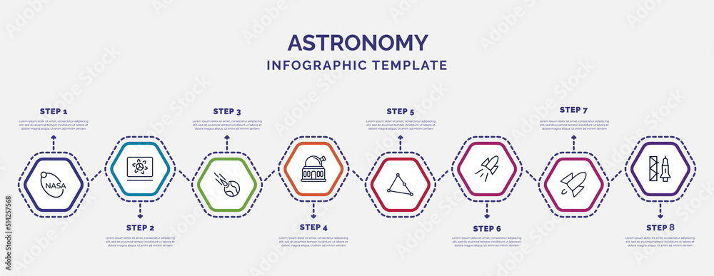 infographic template with icons and 8 options or steps. infographic for ...