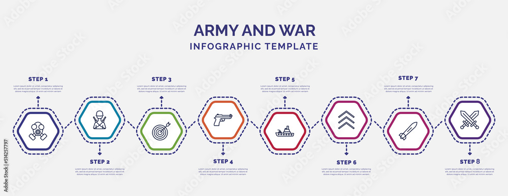 infographic template with icons and 8 options or steps. infographic for ...
