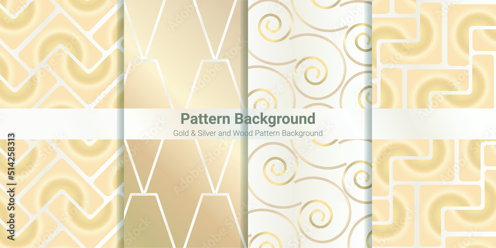 pattern background gold, silver gold and wood pattern background Stock ...