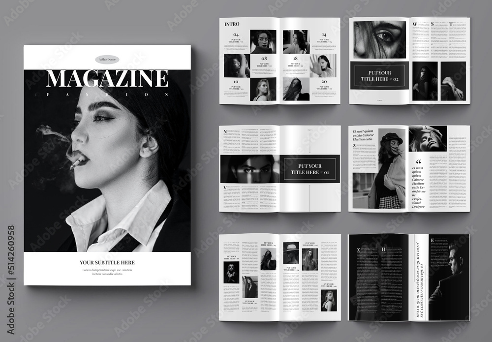 Magazine Layout Stock Template | Adobe Stock