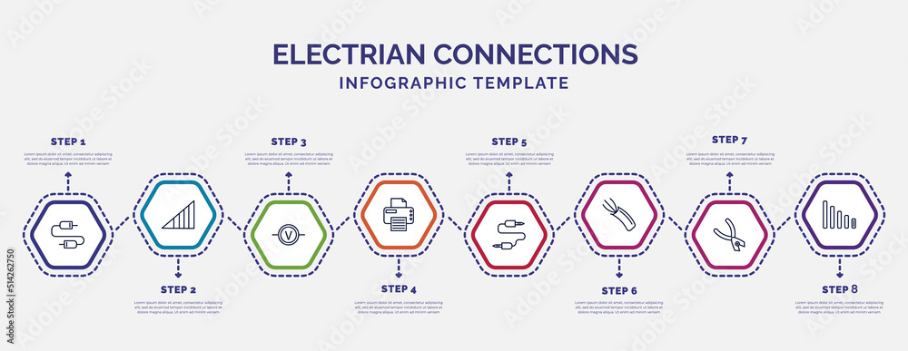 infographic template with icons and 8 options or steps. infographic for ...