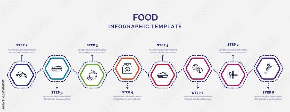 infographic template with icons and 8 options or steps. infographic for ...