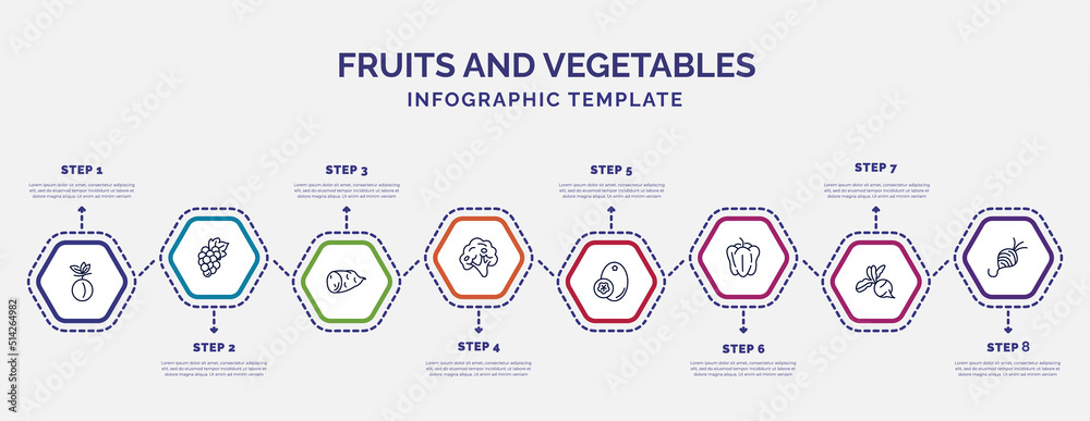 infographic template with icons and 8 options or steps. infographic for ...