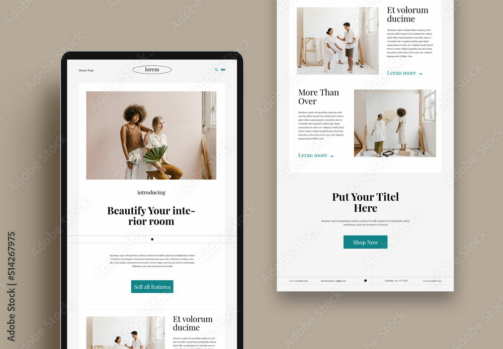 Email Newslatter Stock Template | Adobe Stock