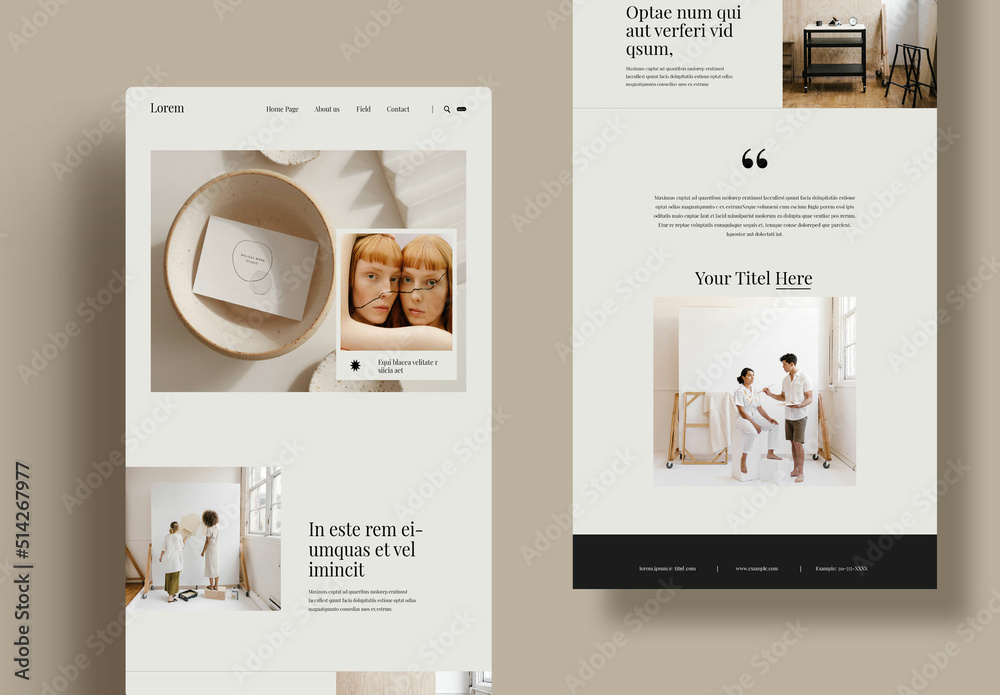 Digital Email Newsletter Layout Stock Template | Adobe Stock