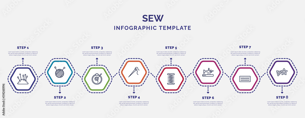 infographic template with icons and 8 options or steps. infographic for ...