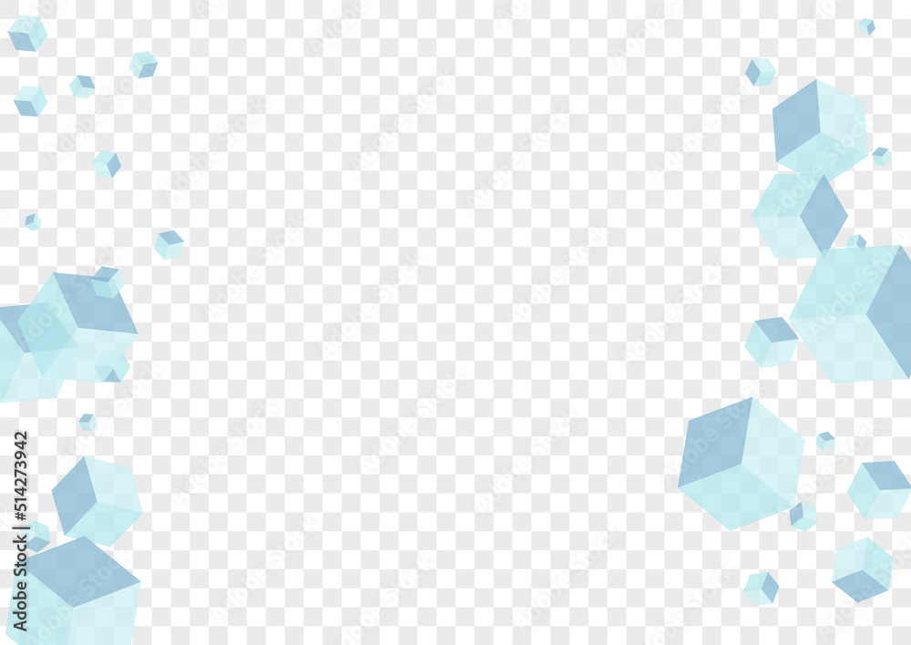 White Polygon Background Transparent Vector. Cubic Perspective Design ...