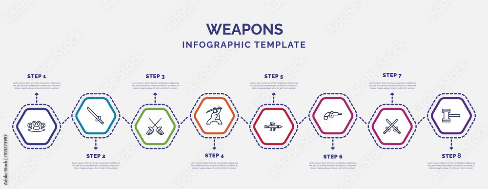 infographic template with icons and 8 options or steps. infographic for ...