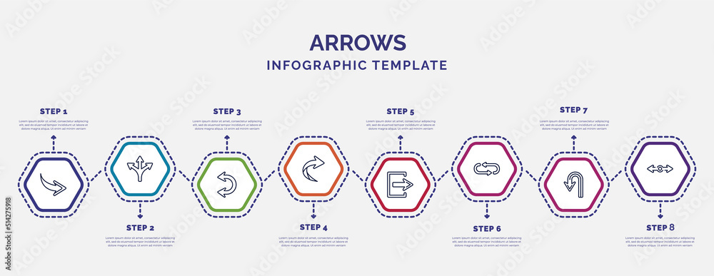infographic template with icons and 8 options or steps. infographic for ...