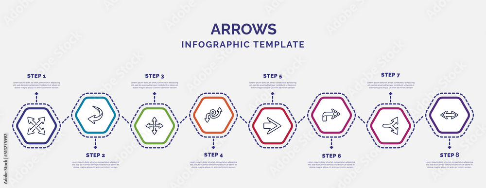 infographic template with icons and 8 options or steps. infographic for ...