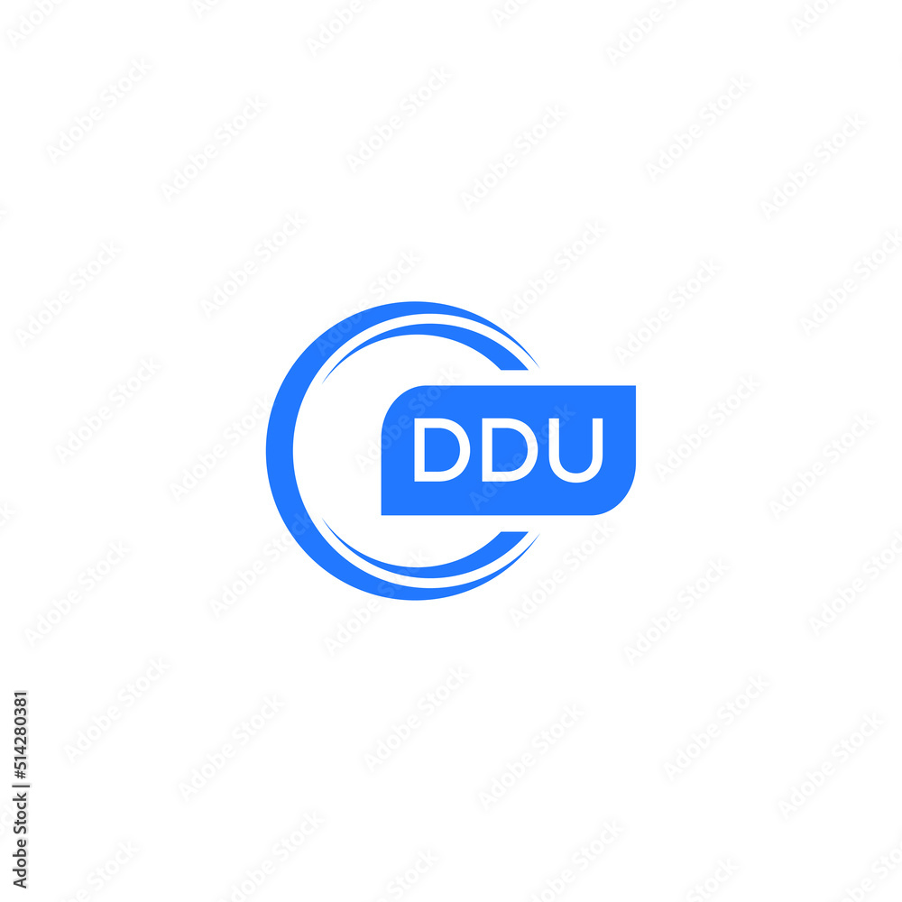 DDU letter design for logo and icon.DDU typography for technology ...