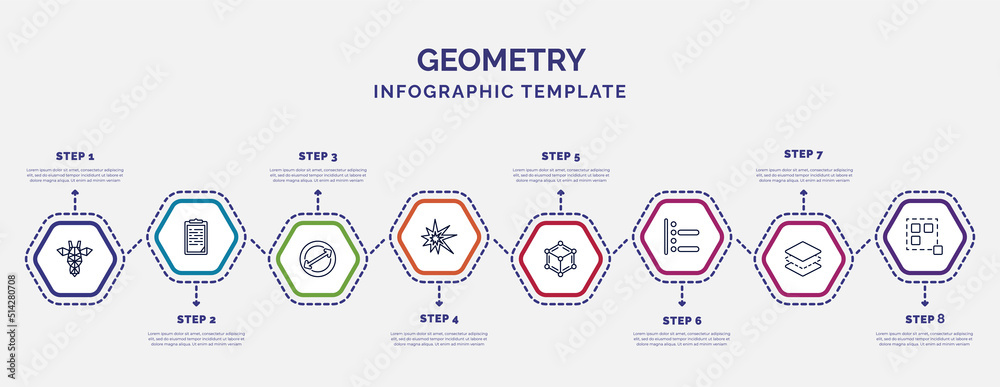 infographic template with icons and 8 options or steps. infographic for ...