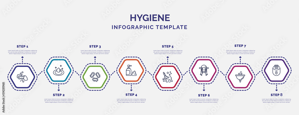 infographic template with icons and 8 options or steps. infographic for ...