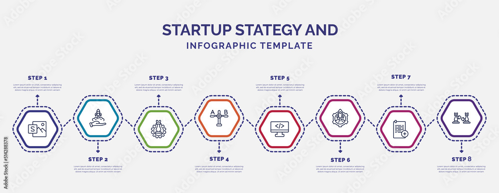 infographic template with icons and 8 options or steps. infographic for ...