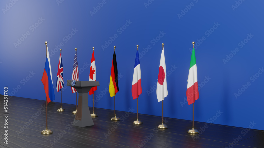 G7 countries against Russia, Flags of G7 countries, Russia and Ukraine ... G7 countries against Russia, Flags of G7 countries, Russia and Ukraine ...
