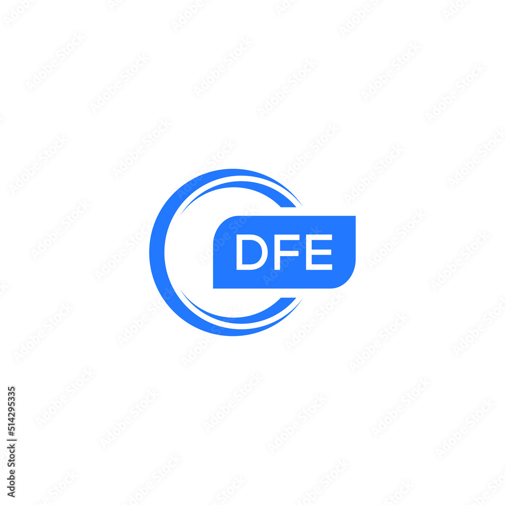 DFE letter design for logo and icon.DFE typography for technology ...