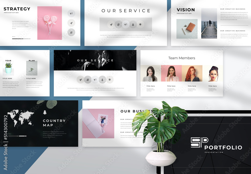 Portfolio Presentation Layout Stock Template | Adobe Stock